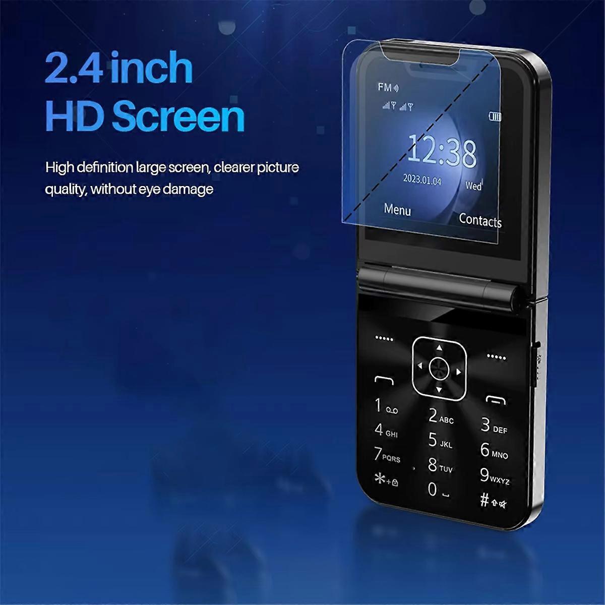 A50 Pro Flip Phone Dual SIM Card GSM Automatic Call Recording 2.4 Inch ...