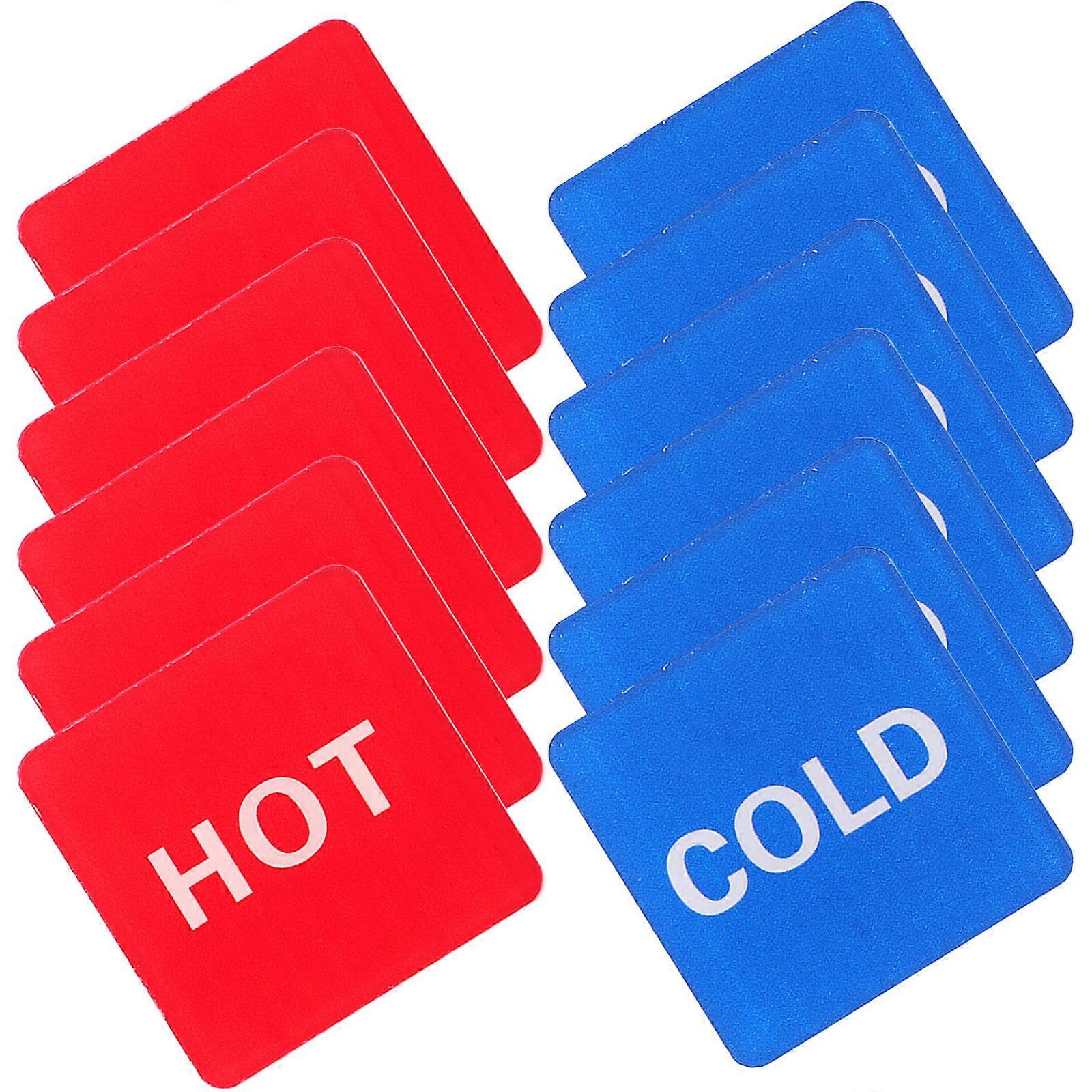 Self Stick Hot Cold Water Label Stickers Temperature Differentiation ...