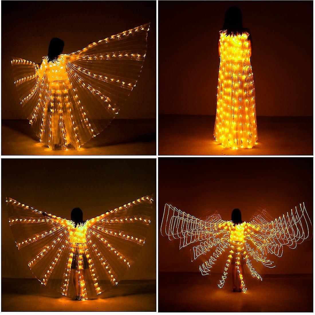 Led Luminous Big Wings Adult Warm Light Golden Wing Butterfly Cloak Bar ...