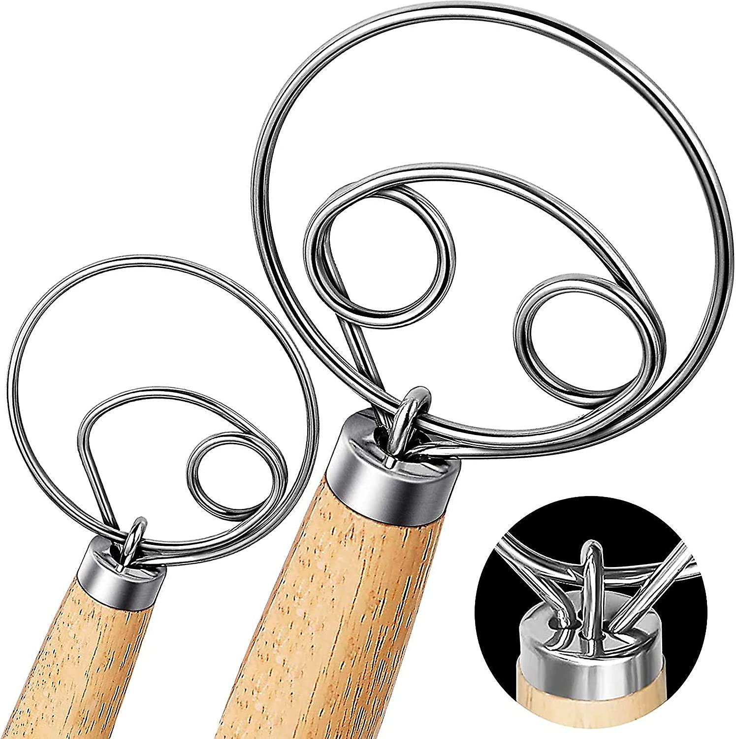 Dough Whisk Bread Mixer And Egg Beater,Stainless Steel,Kitchen Baking ...