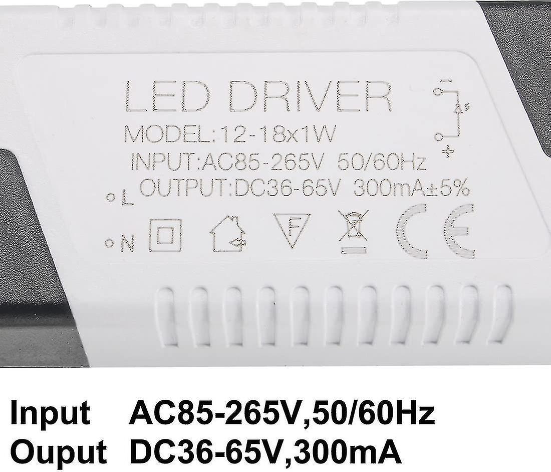 Led Driver 12-18w Constant Current 300ma High Power Ac 85-265v Output ...