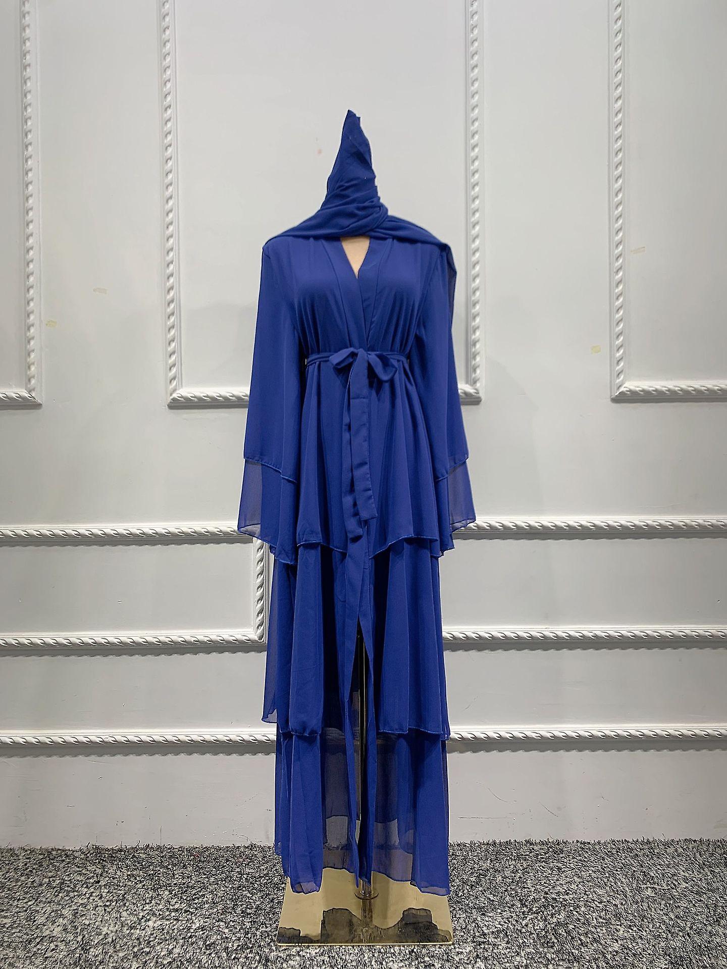 Muslim Fashion Hijab Dress Chiffon Open Abayas For Women Turkish Dresses Dubai Abaya Kimono ...