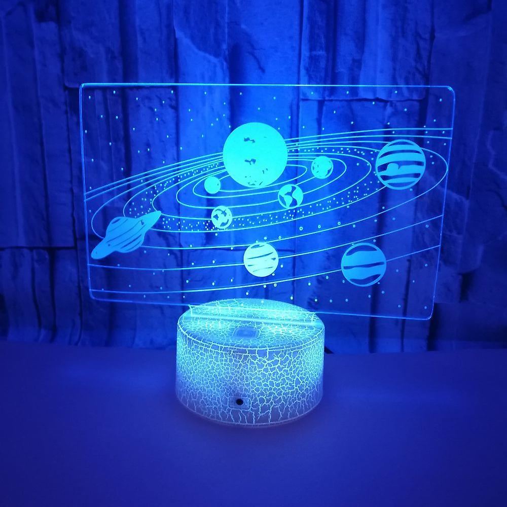 3d Solar System Night Light Led 7 Color Desk Lamp Decorative Light ...