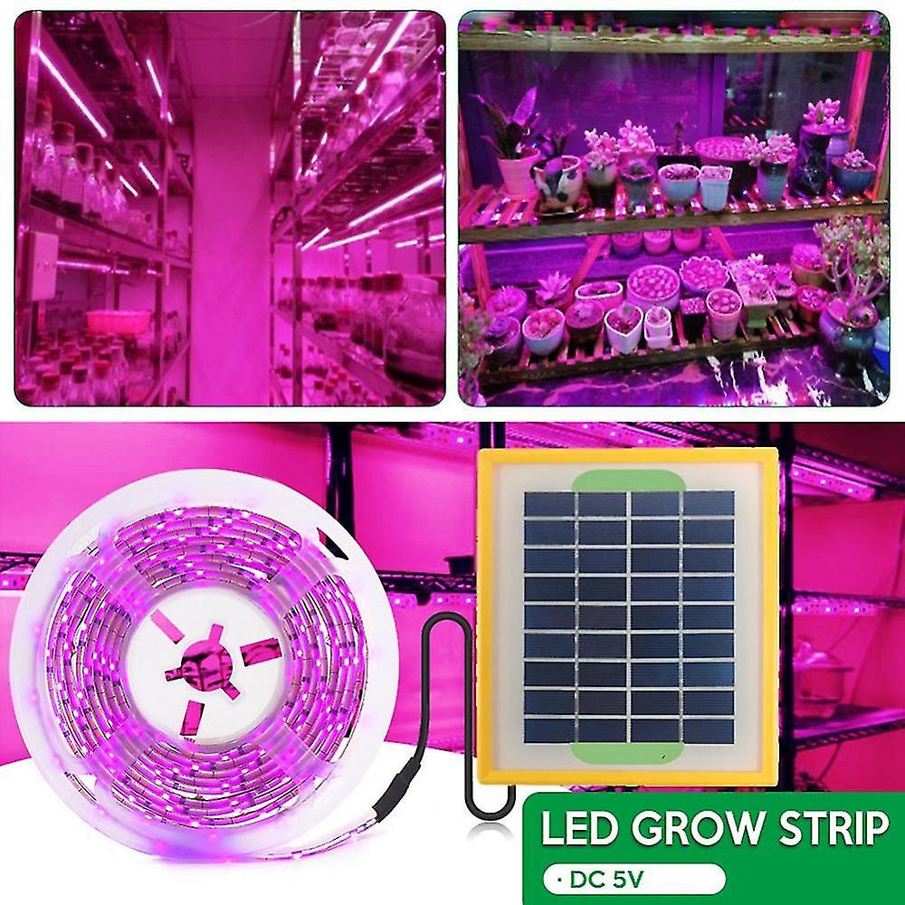 5w 5v Solar Led Plant Growth Light Strip Fill Light (1 Meter 60 Led ...