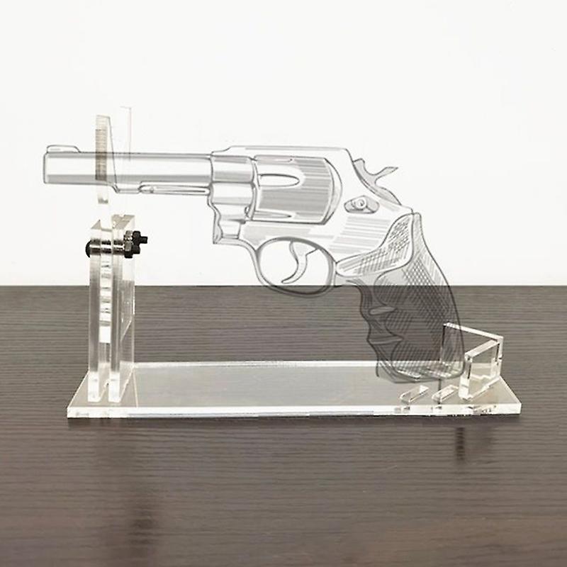 Clear Acrylic Hand Gun Display Stand Pistol Rack Holder For 5 Gears ...