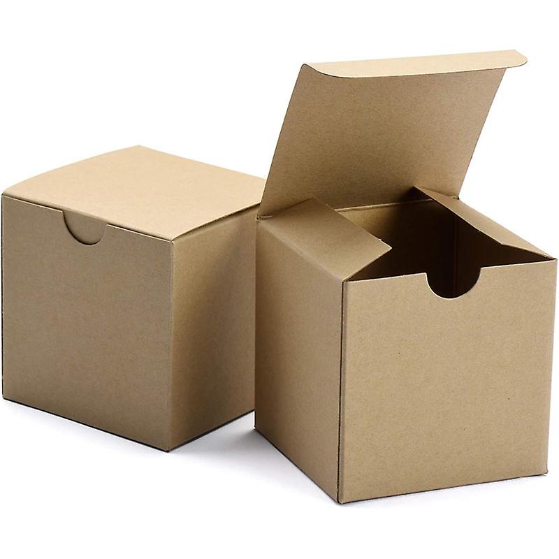 20 Gift Boxes with Lids, 10x10x10cm, Kraft Gift Boxes for Crafts ...