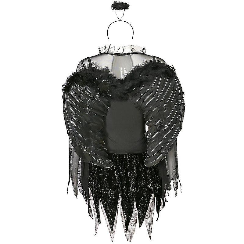 Adult Sexy Dark Fallen Angel Cosplay Costume Women Vampire Ghost Bride ...