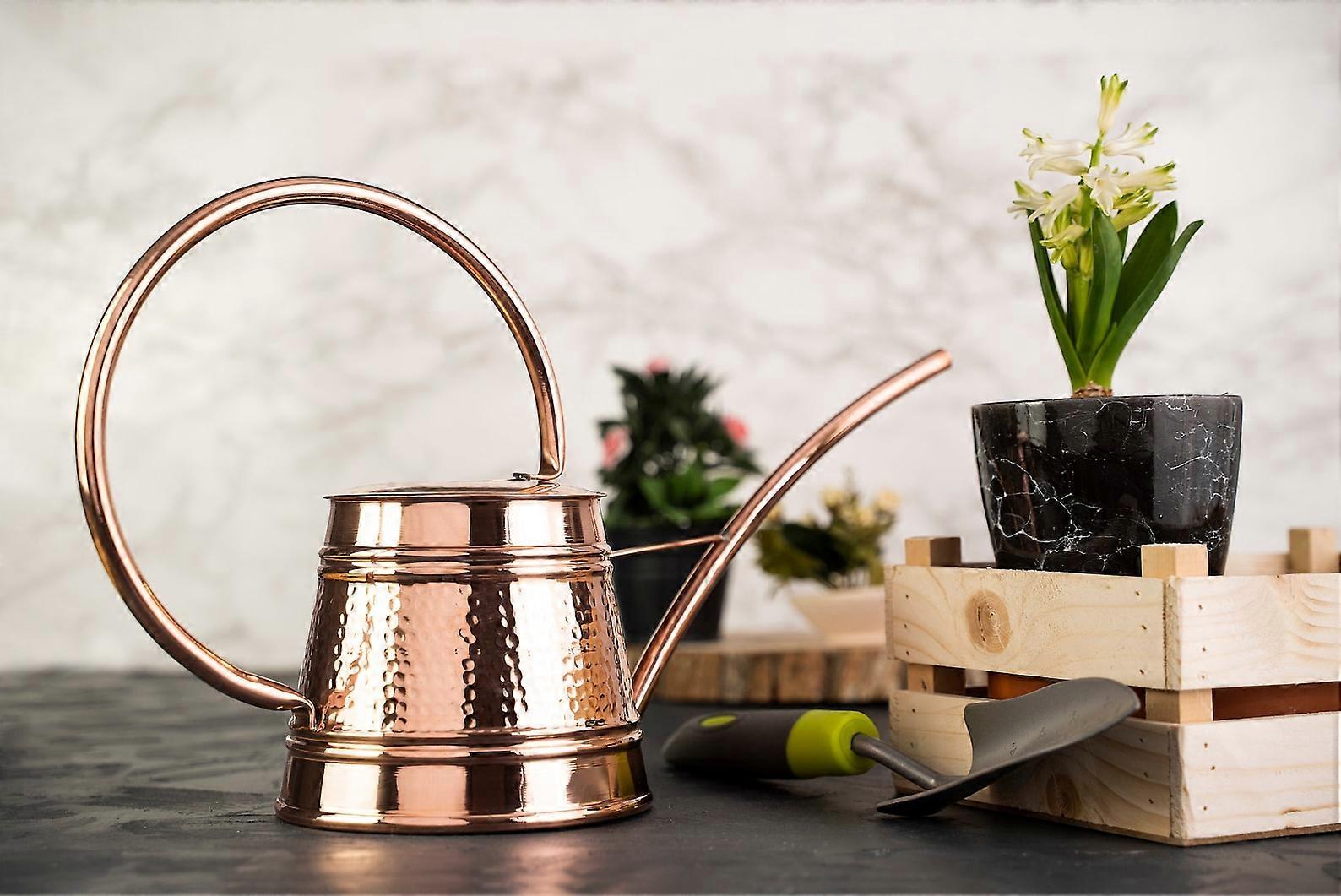 Solid Copper Watering Can For Garden | Handmade Copper Planter Vessel ...