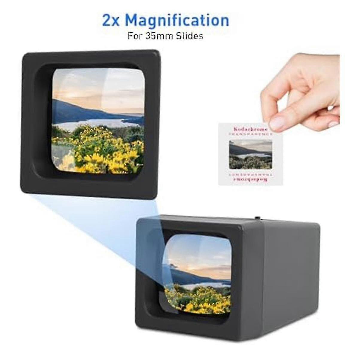 35mm Slide and Film Viewer, Negative Viewer, Desktop LED Lighted ...