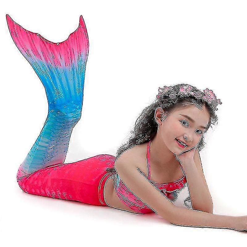 Kids Swimmable Mermaid Tail For Girls Swimming Bathing Suit Mermaid ...
