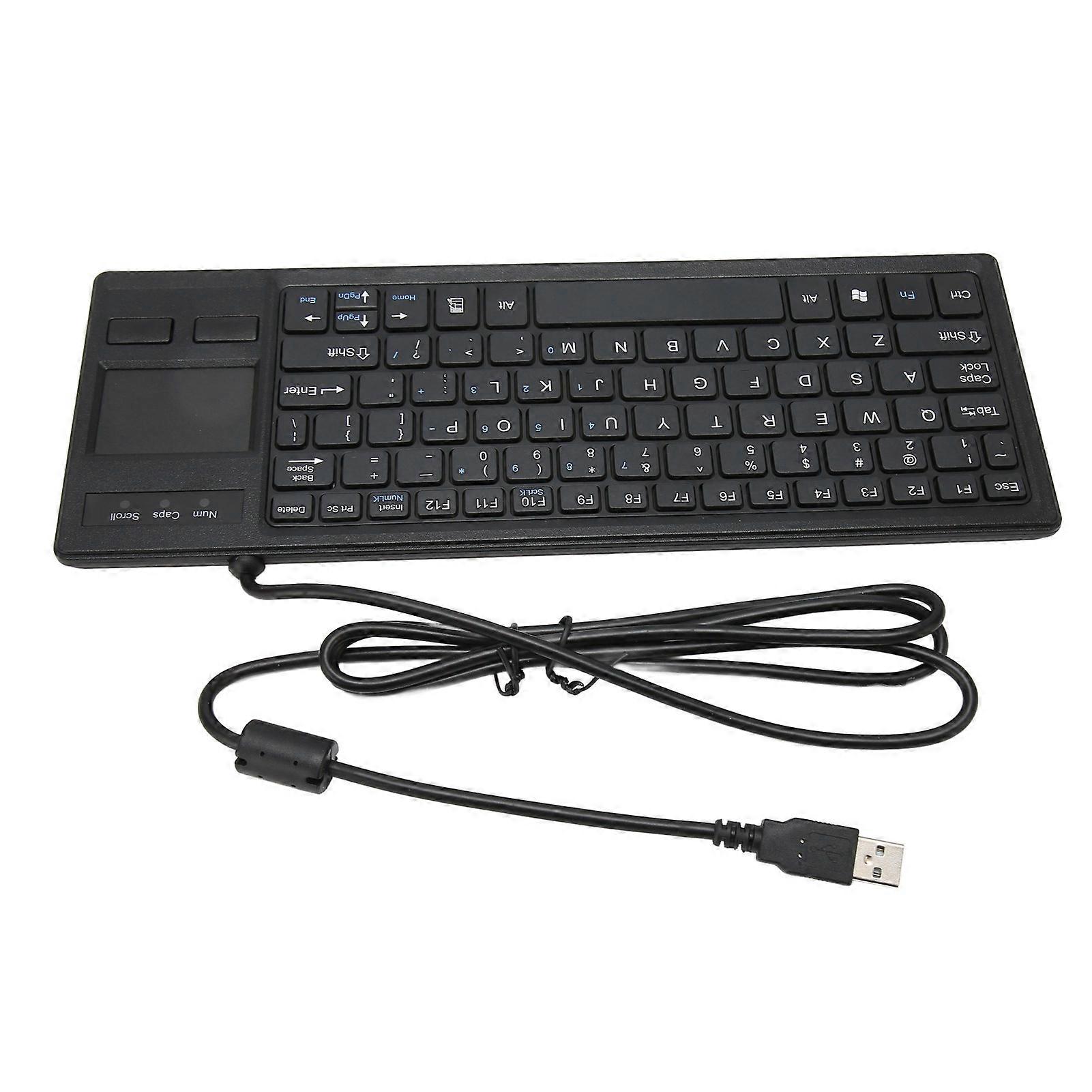 K 800 Keyboard with Touchpad Wired Ultra Thin Mini Compact Touch ...