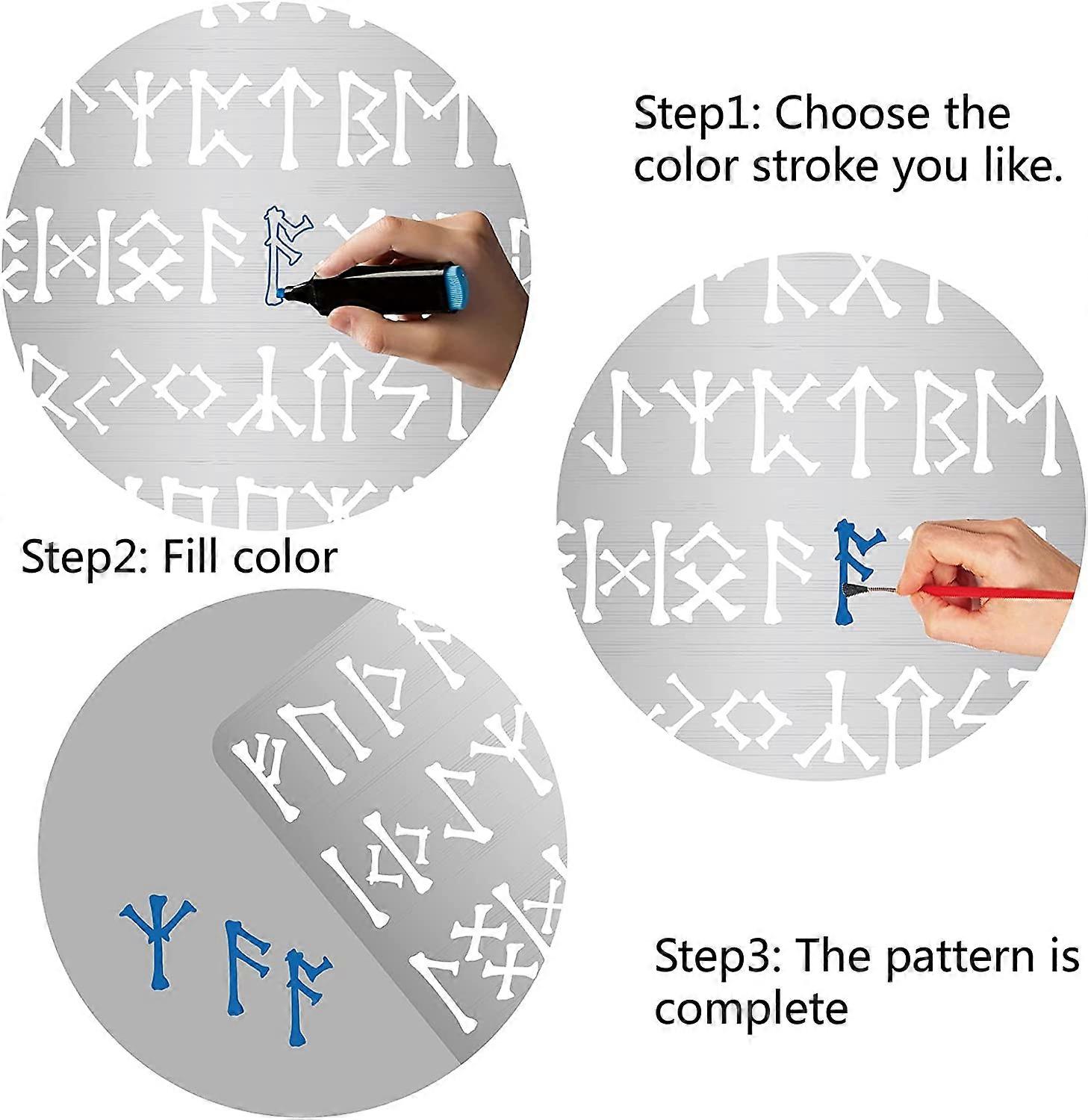 Metal Runes Stainless Steel Ancient Alphabet Elder Futhark Plantillas ...