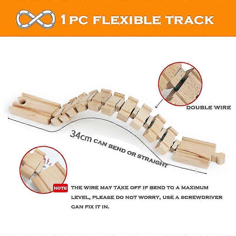 All Kinds Wooden Track Accessories Beech Wood Railway Train Track Toys ...