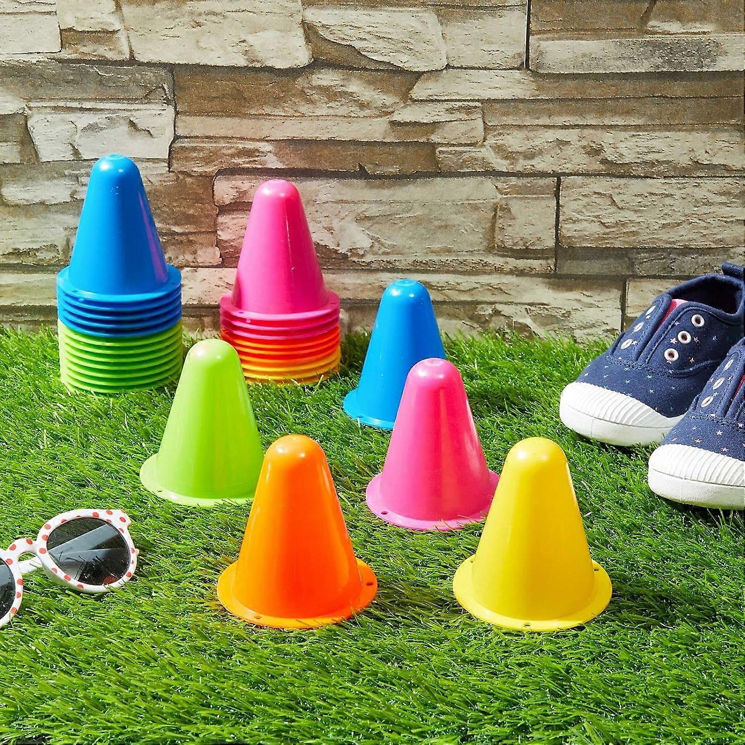 Mini Agility Cones for Kids Sports, Indoor Outdoor Training Assorted ...