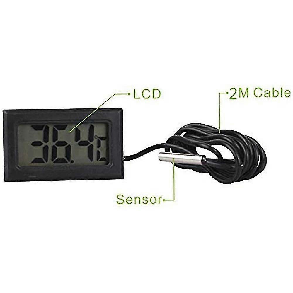 Refrigerator thermometer, Digital LCD thermometer with 2M External ...