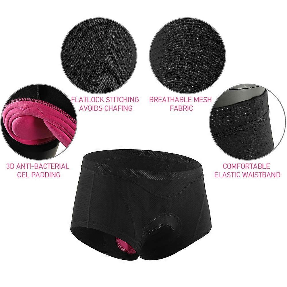 Women Bike Underwear 3D Gel Padded Bicycle Briefs MTB Cycling Biking Underwear Shorts | Fruugo UK