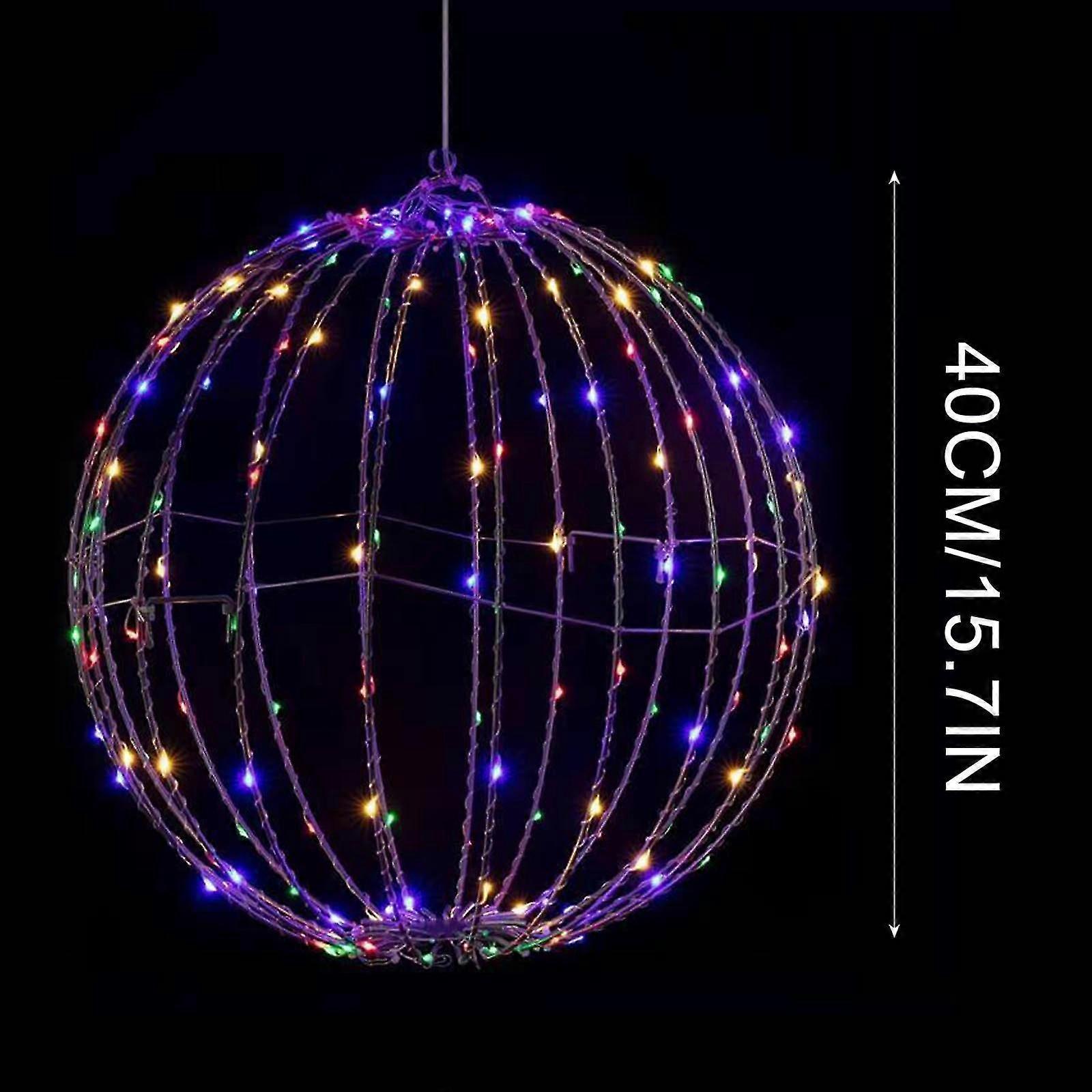 Christmas Led Ball Lights Sphere, Waterproof Lighted Holiday Balls For ...