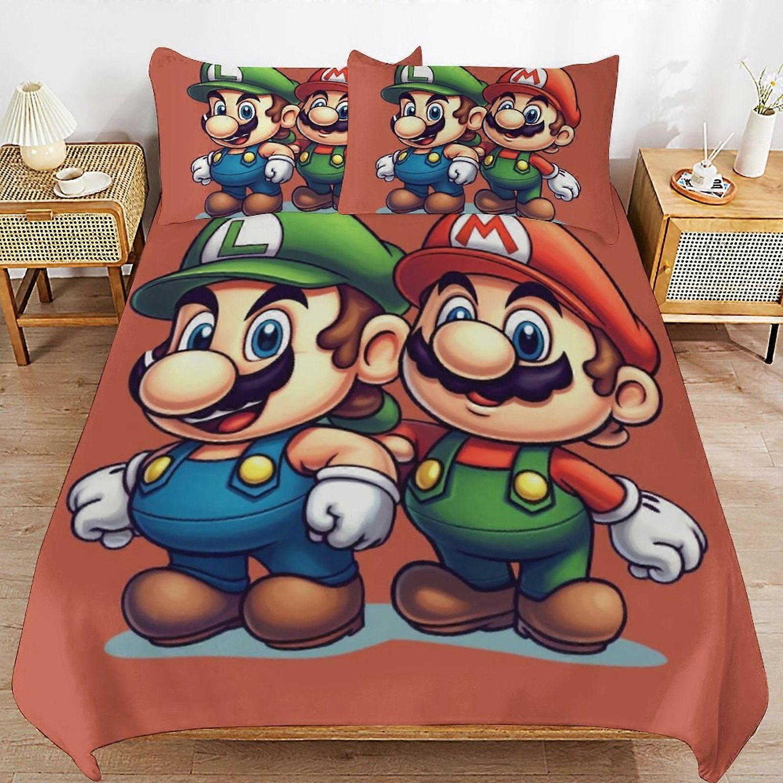 a2208 Super Mario 3-Piece Comforter Set for Bedroom, Super Mario ...