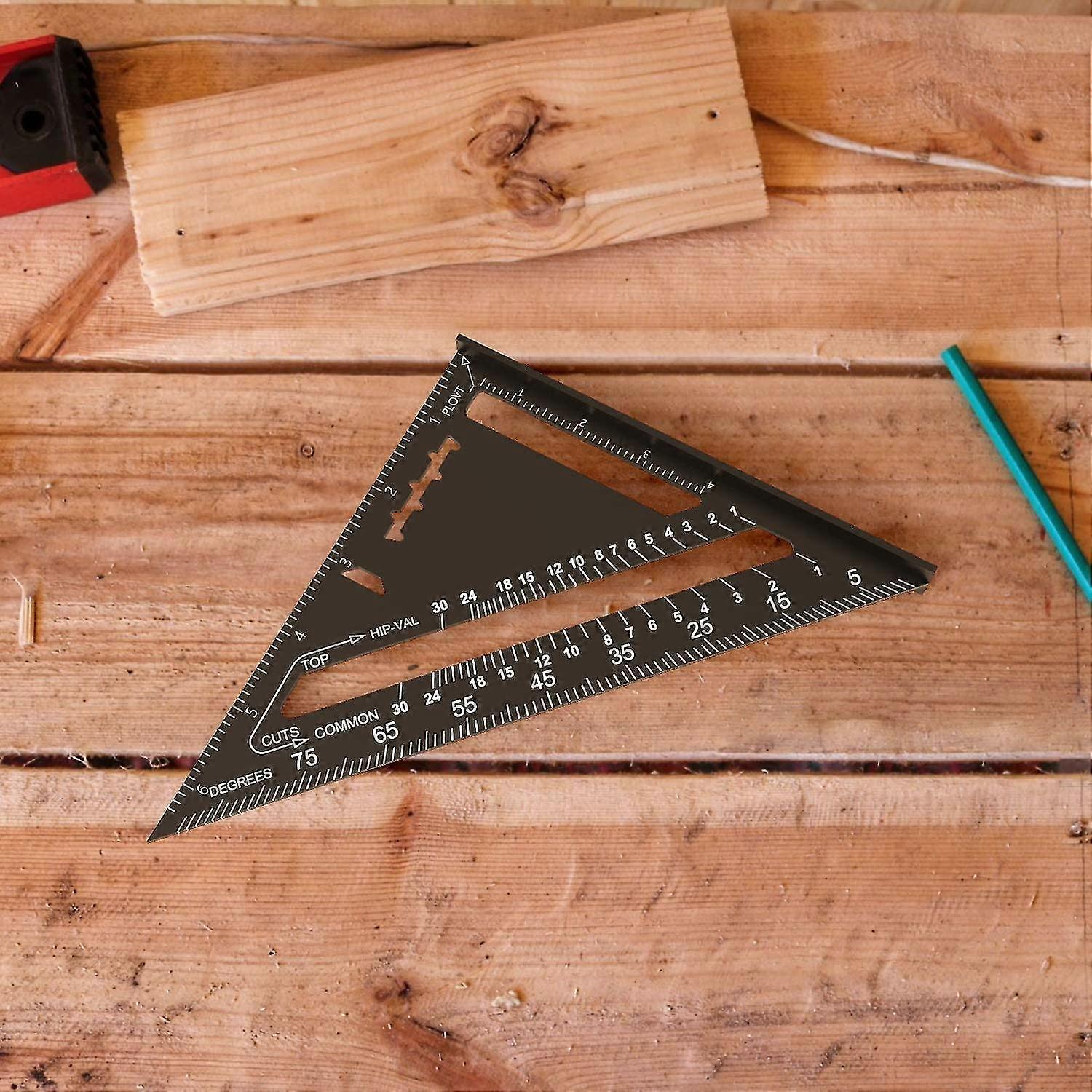 Professional Imperial Triangle Square Carpentry Angle Ruler Protractor ...