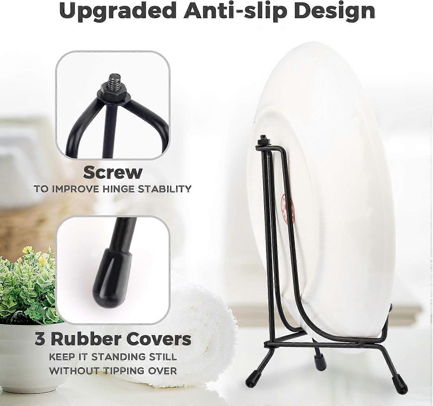 4 Pack 6 Inch Upgraded Non-Slip Plate Displays Decorative Photo Frame ...