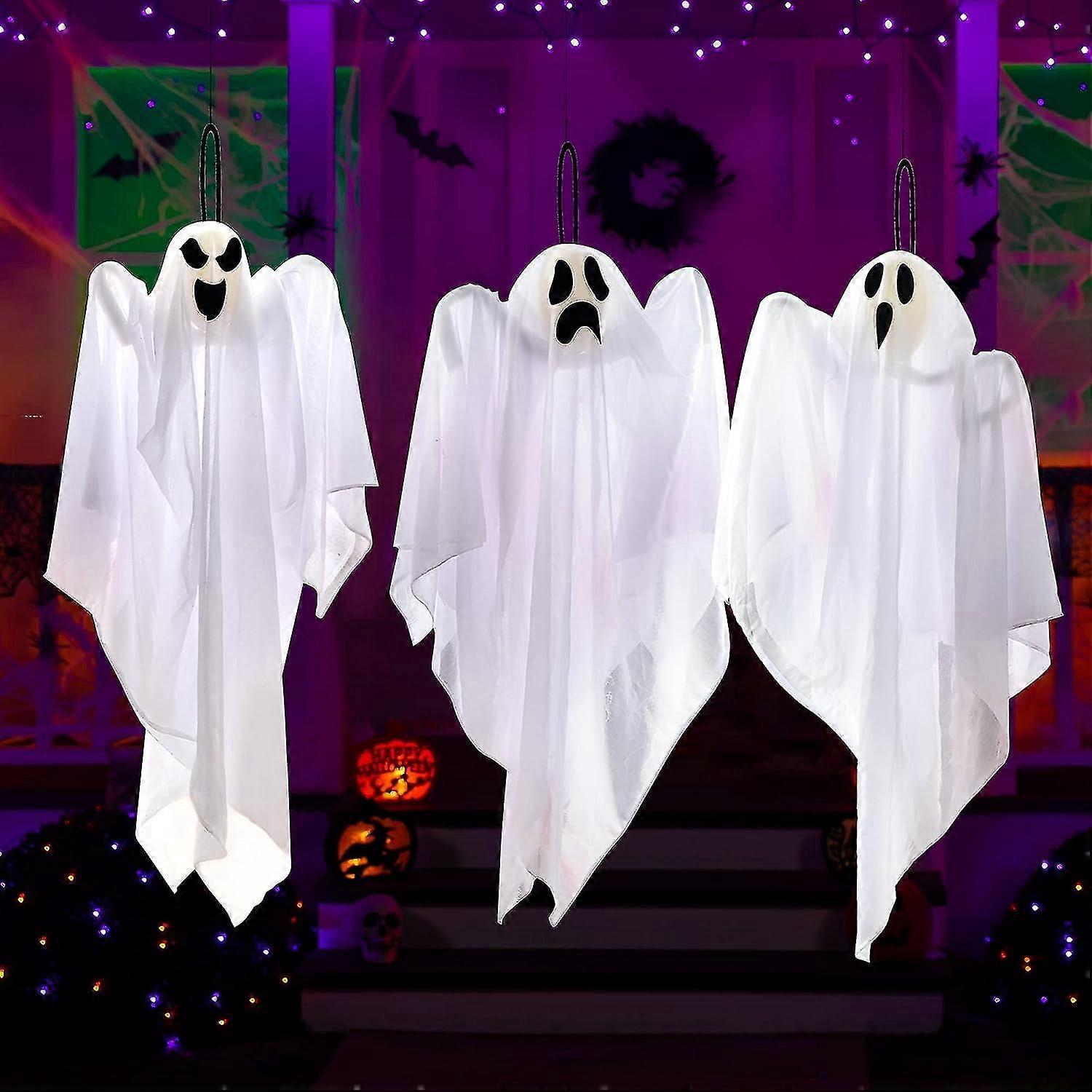 3 Pack Halloween Party Decoration Hanging Ghosts,cute Flying Ghost For ...