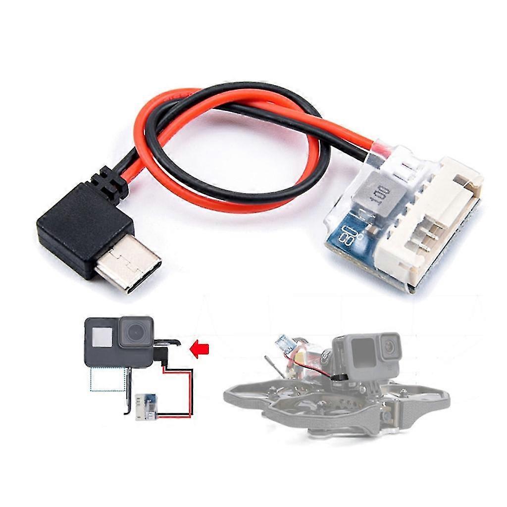 Upgraded 90 Type-c To 5v Balance Plug Power Cable For Hero 6/7/8/9 ...