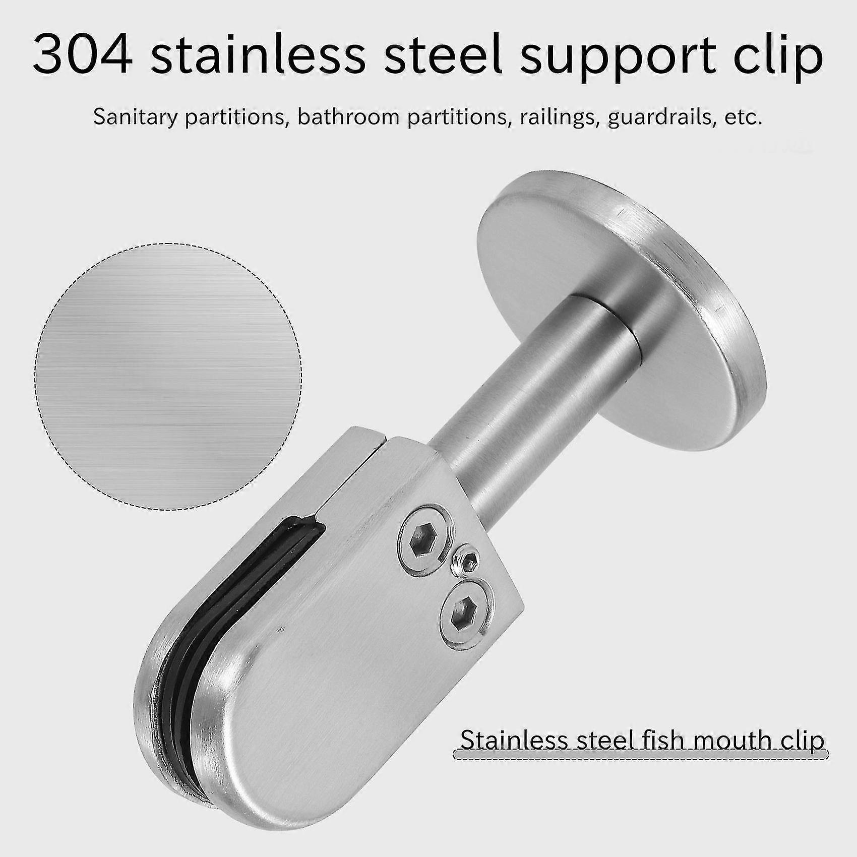 4 Pcs Glass Clamps 304 Glass Bracket Adjustable Glass Clip 8mm Glass ...