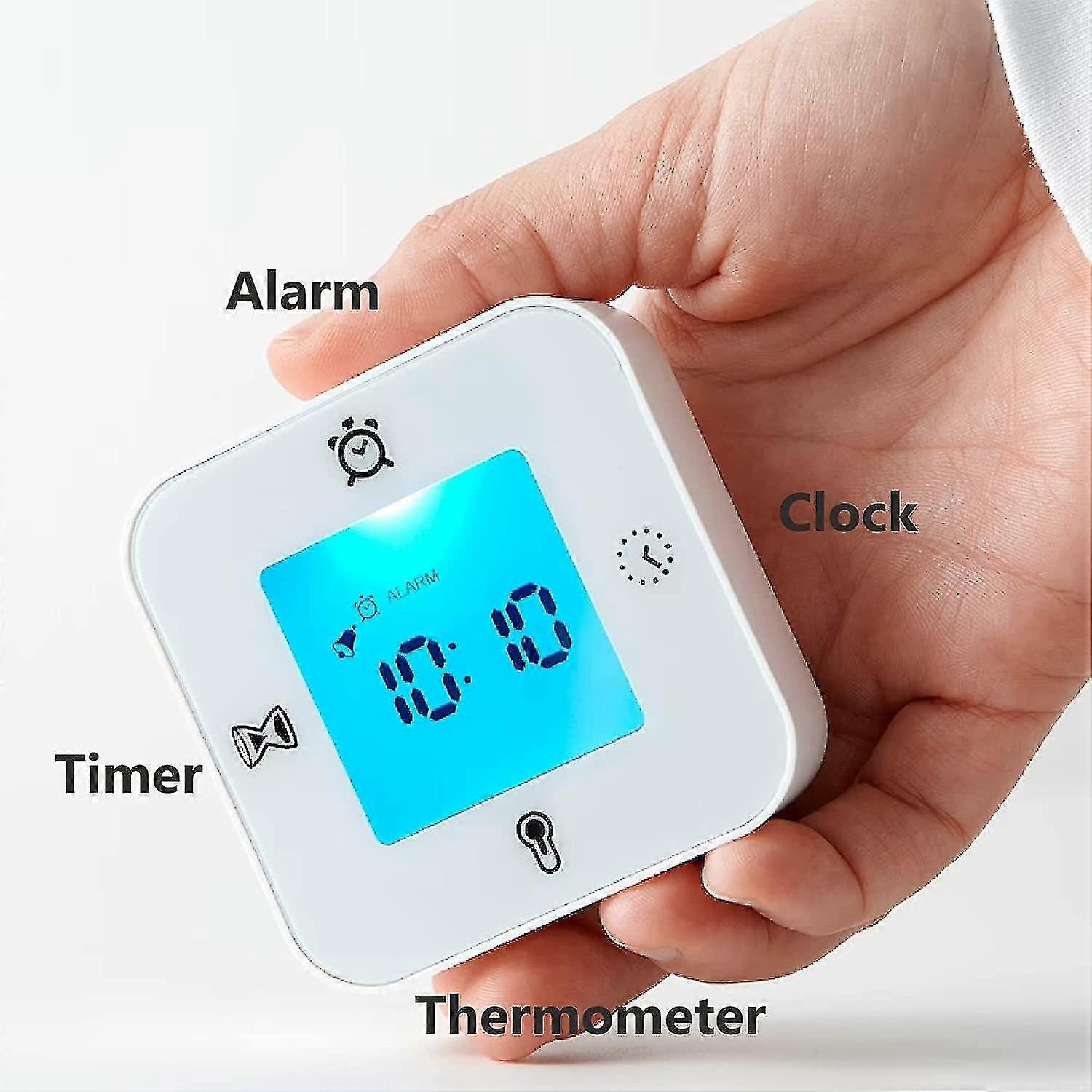 Clock/thermometer/alarm/timer, 4 Functions Desk Clock (white) | Fruugo UK