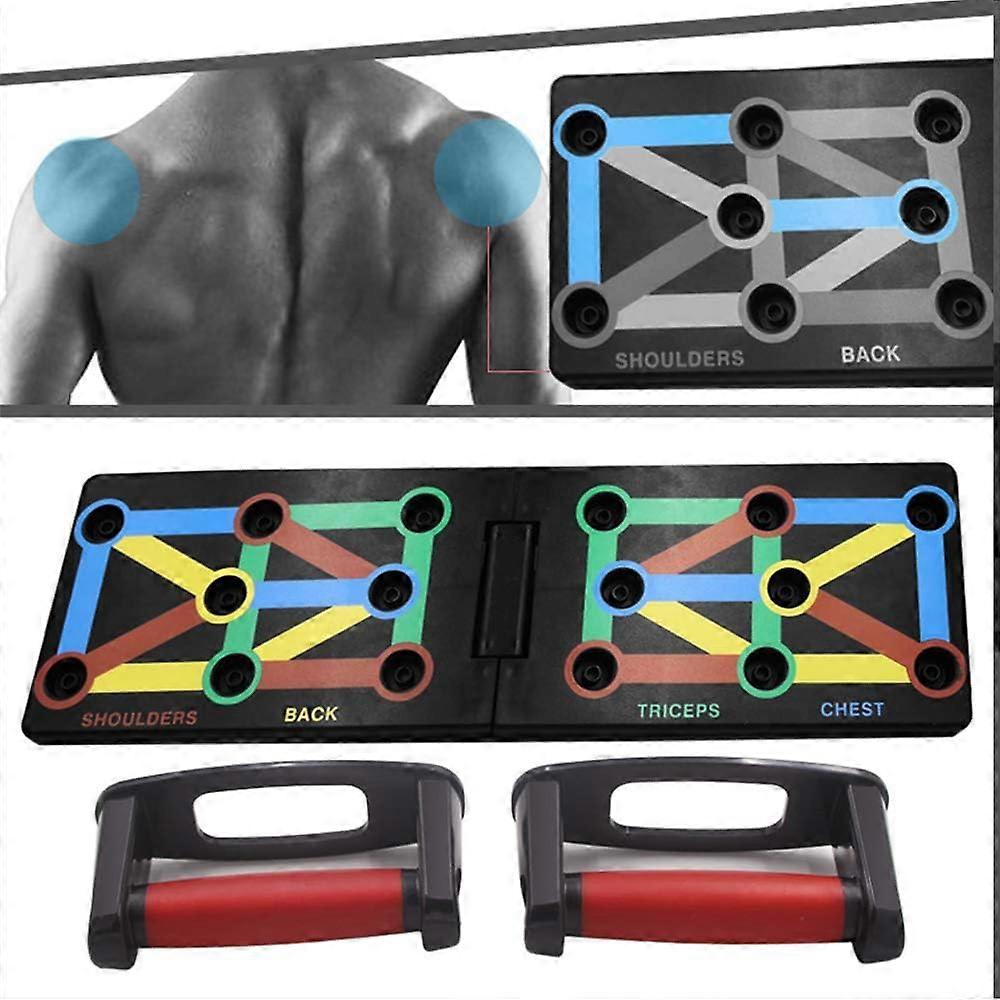 12 in 1 foldable Push Up Rack Board Train Gym Fitness System Workout ...
