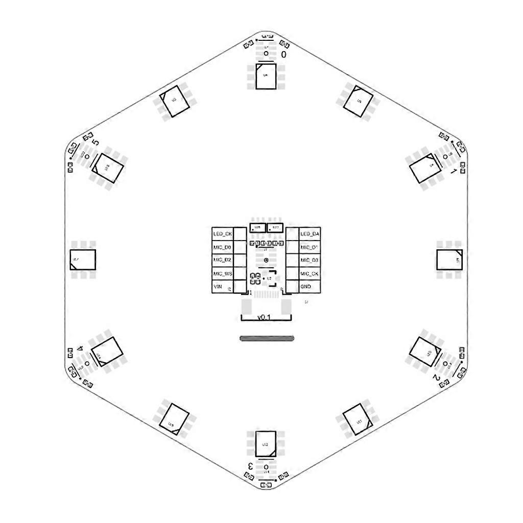 6+1 Microphone Array Sound Source Localization Beamforming Speech Recognition | Fruugo UK