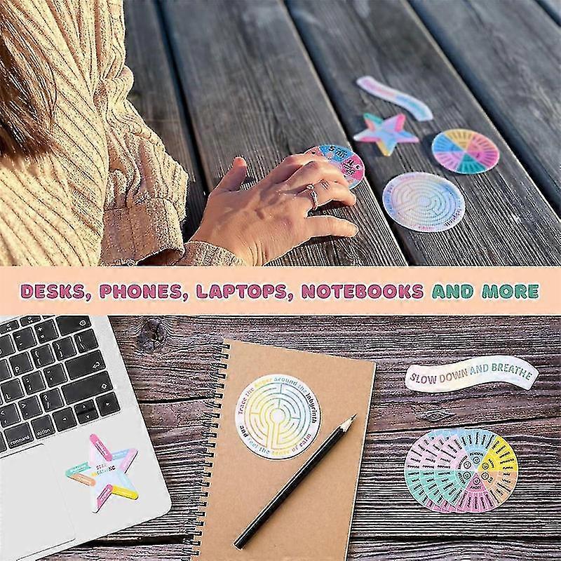 Calm Strips for Anxiety Sensory Stickers, Reusable Tactile Textured ...