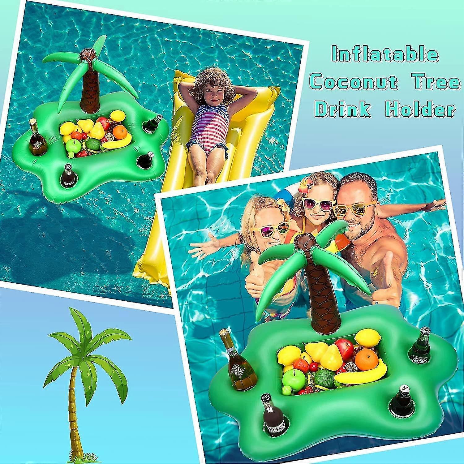 Pool Buoy,pool Floating Bar,cup Holder,inflatable Palm Tree Inflatable ...