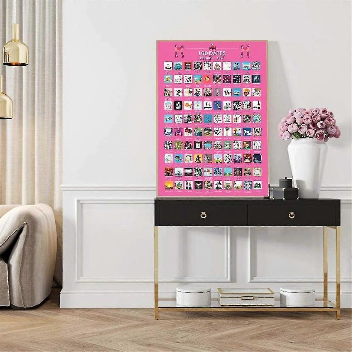 100 Dates Scratch Off Poster Couples Bucket List Date Night Ideas ...