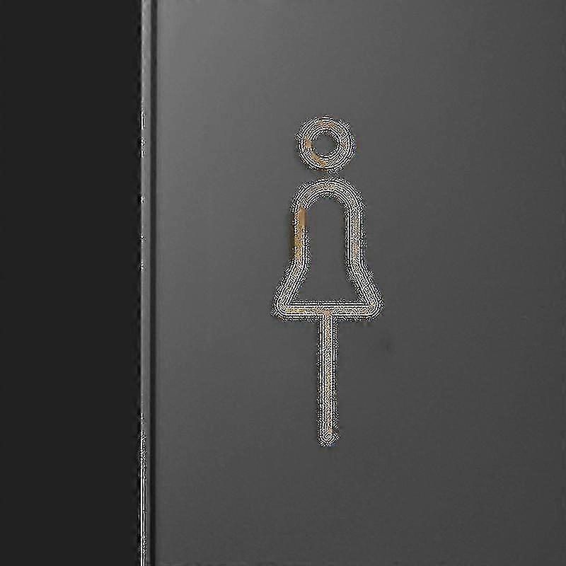 Man Woman Metal Wall Sign Plate Toilet Doorplate Wash Room Label Wc ...