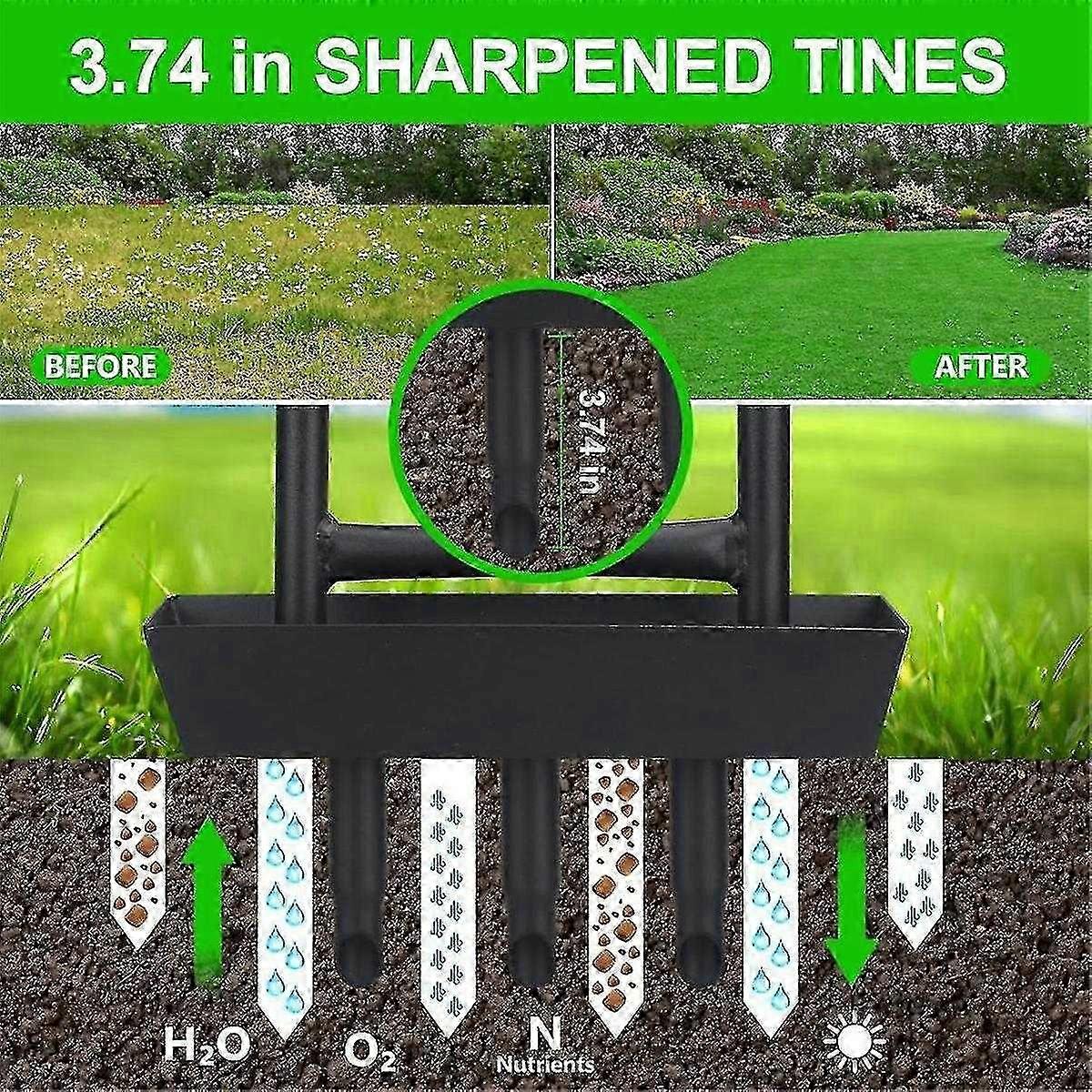 European Lawn Care: Manual Lawn Aerator Coring Tool for Compacted Soil ...