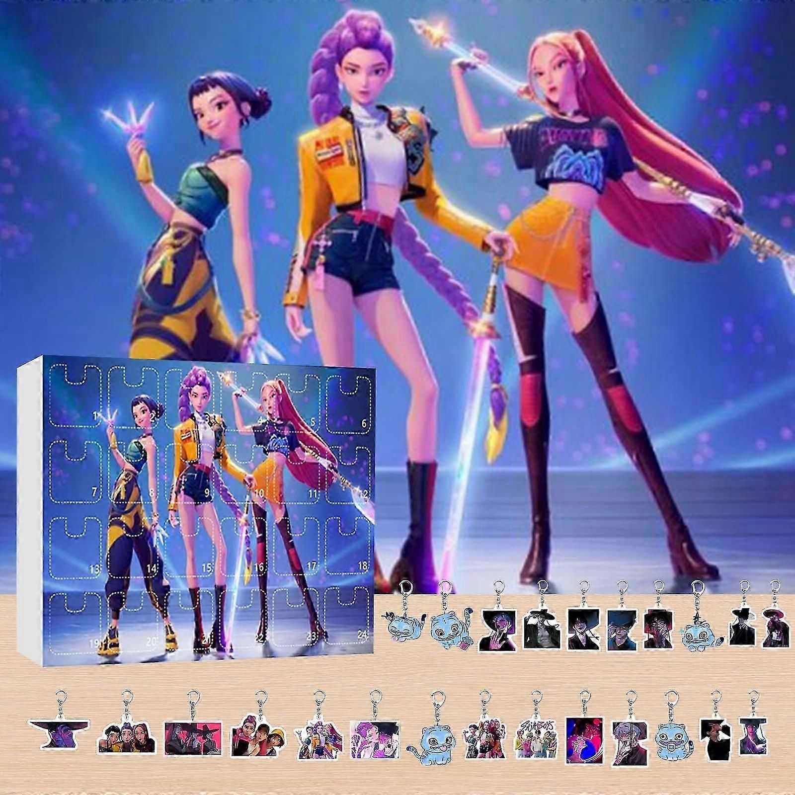 K-pop Demon Hunters Themed Acrylic Advent Calendar with 24 Surprise ...