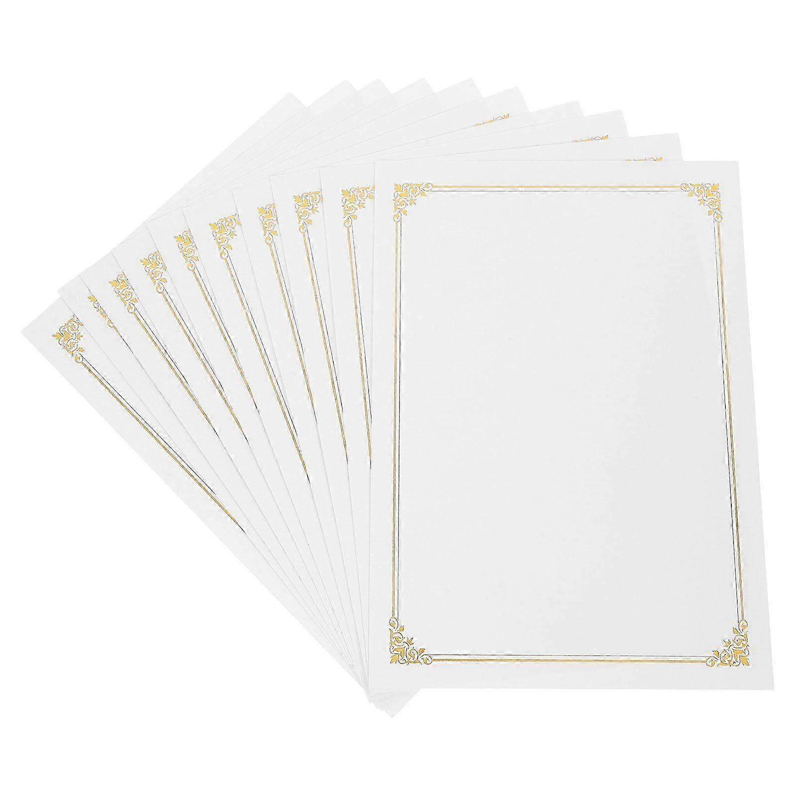 10pcs Blank Certificate Paper A4 Certificate Paper Diploma Certificate ...