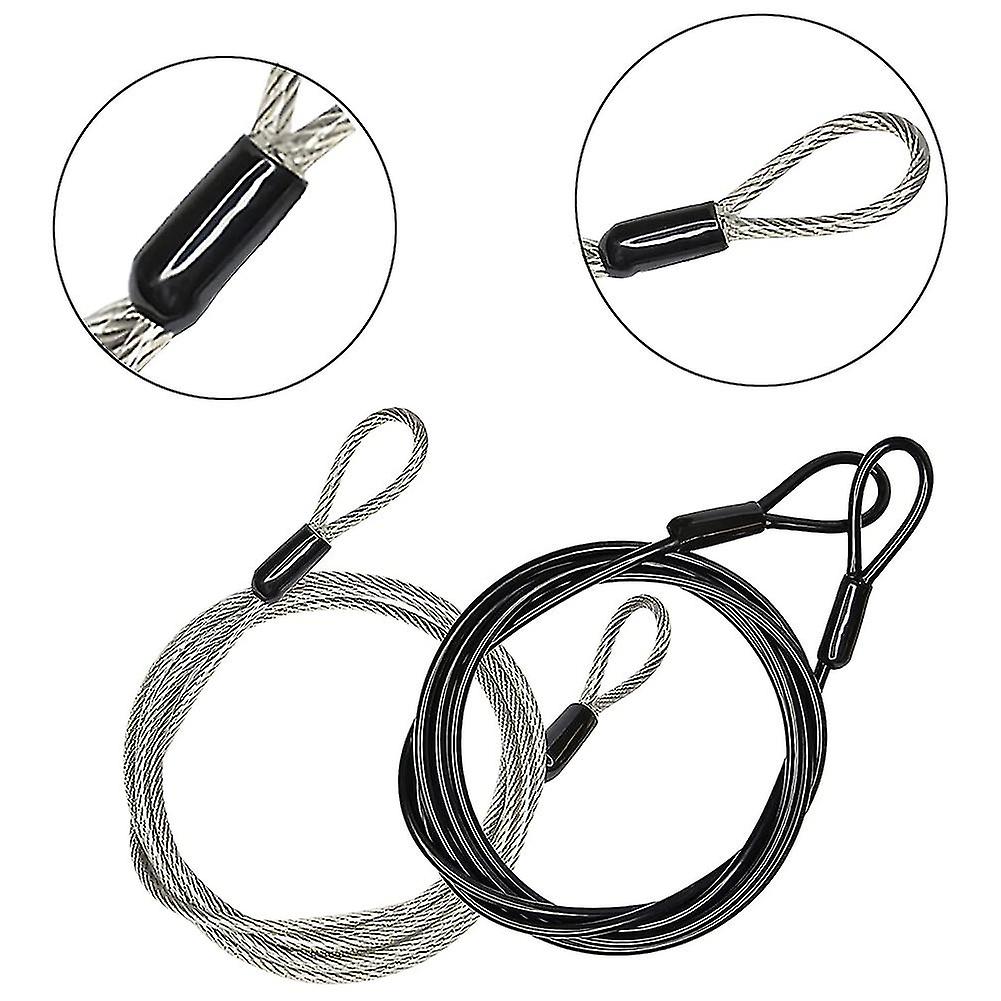 100cm/3.3ft Long Travel Security Cable Lock,braided Steel Coated Safety ...