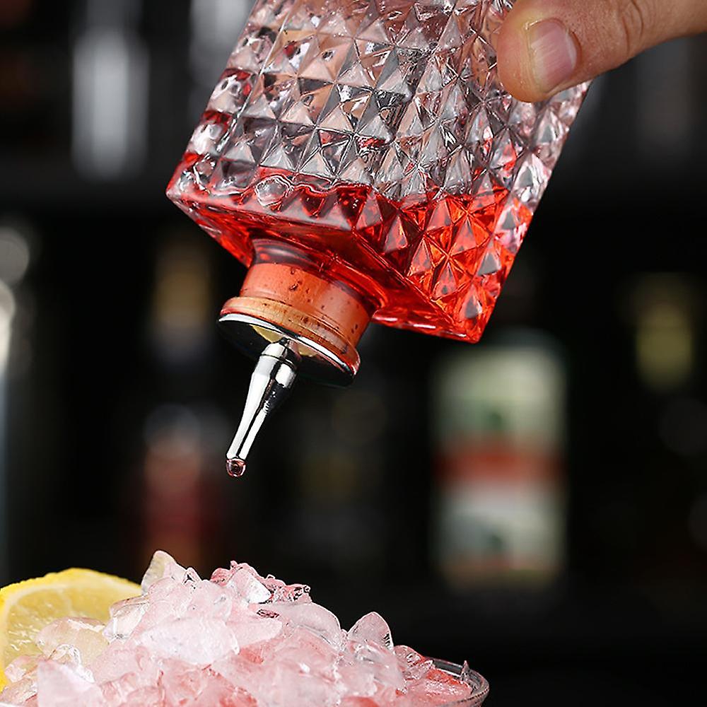 Cocktail Bitters Bottle - Vintage Square Glass Design With Cork And ...