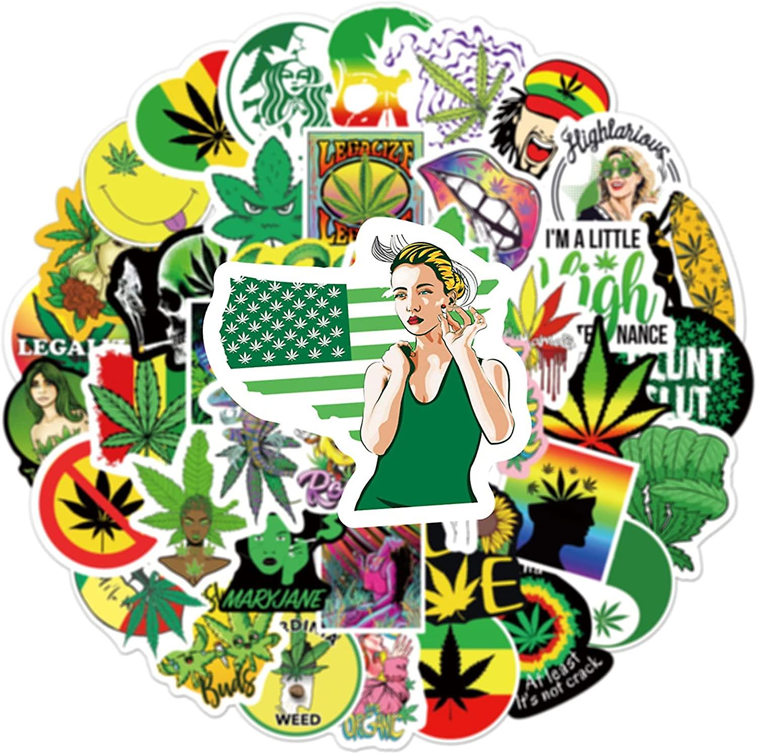 Weed Stickers (100 Pcs), 420 Vinyl Decal, Waterproof Sticker Pack ...