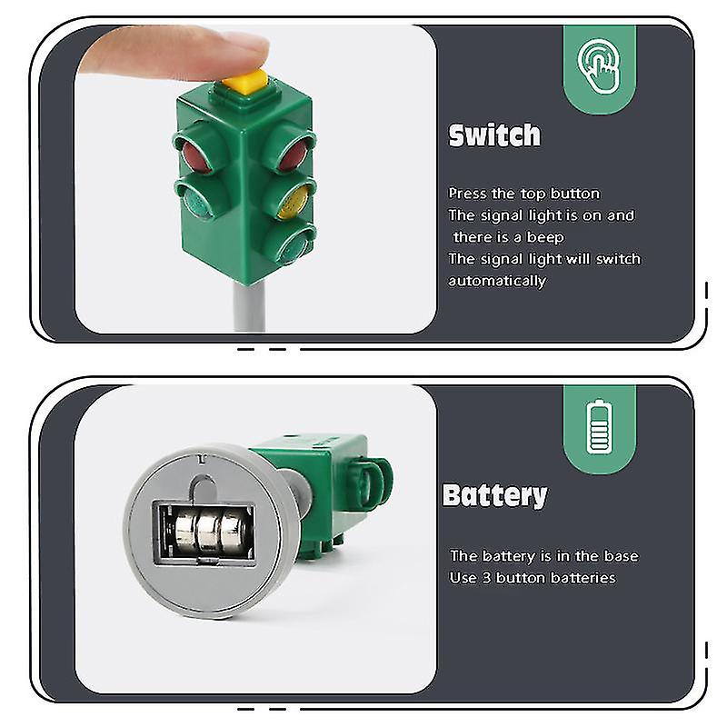 Mini Traffic Signs Road Light Block With Sound Led Children Safety ...