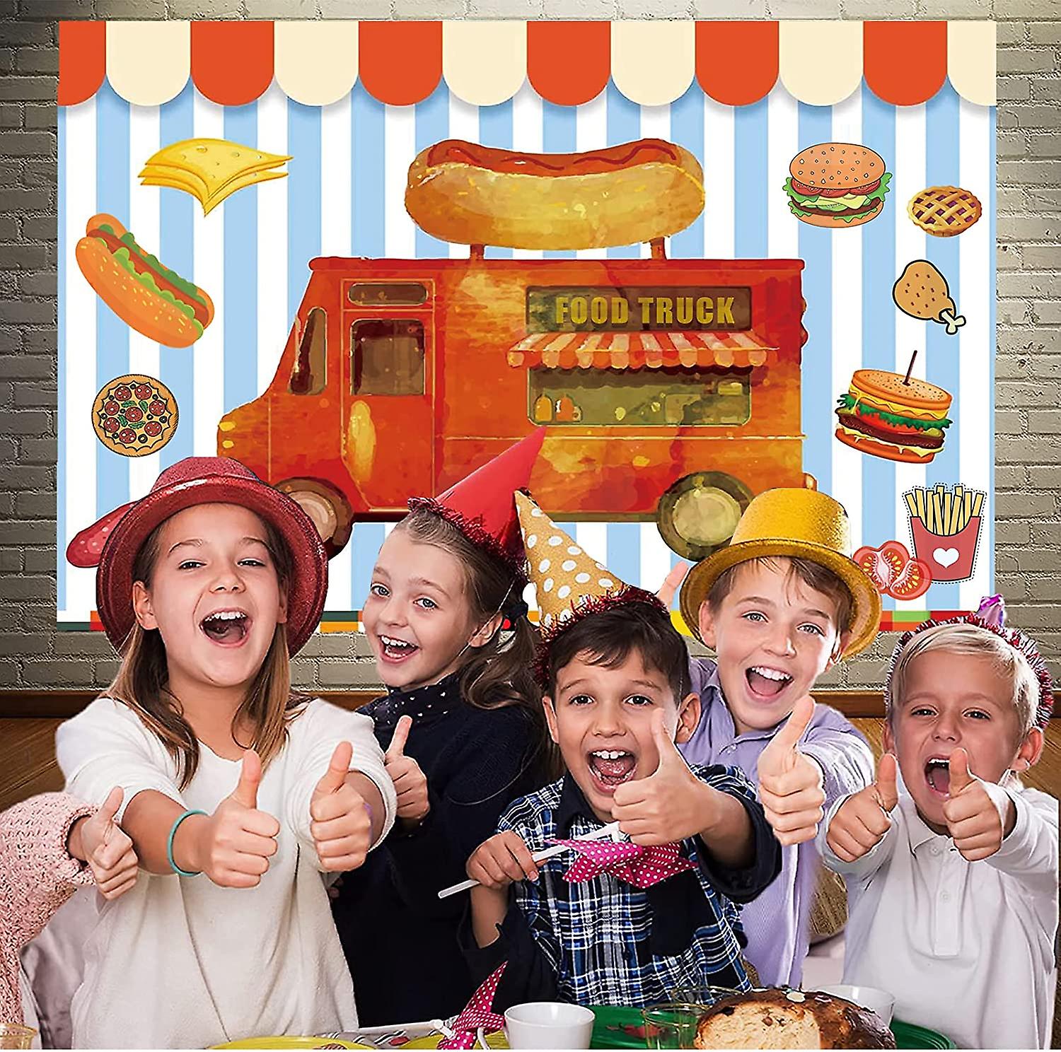 Food Truck Photography Backdrop Pizza Shop Theme Photo Background Hot ...