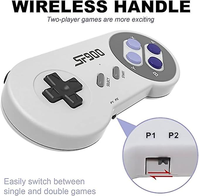 New Wireless Classic Retro Game Console 2 Classic Wireless Controllers ...