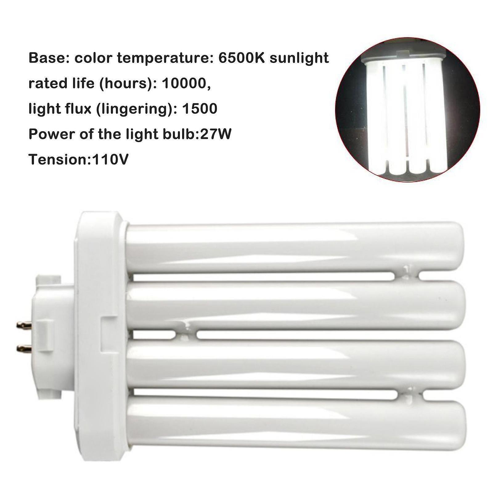 27W FML 27W 6500K 4 Pin Quad Tube Light Bulbs Compact Tube Fluorescent ...