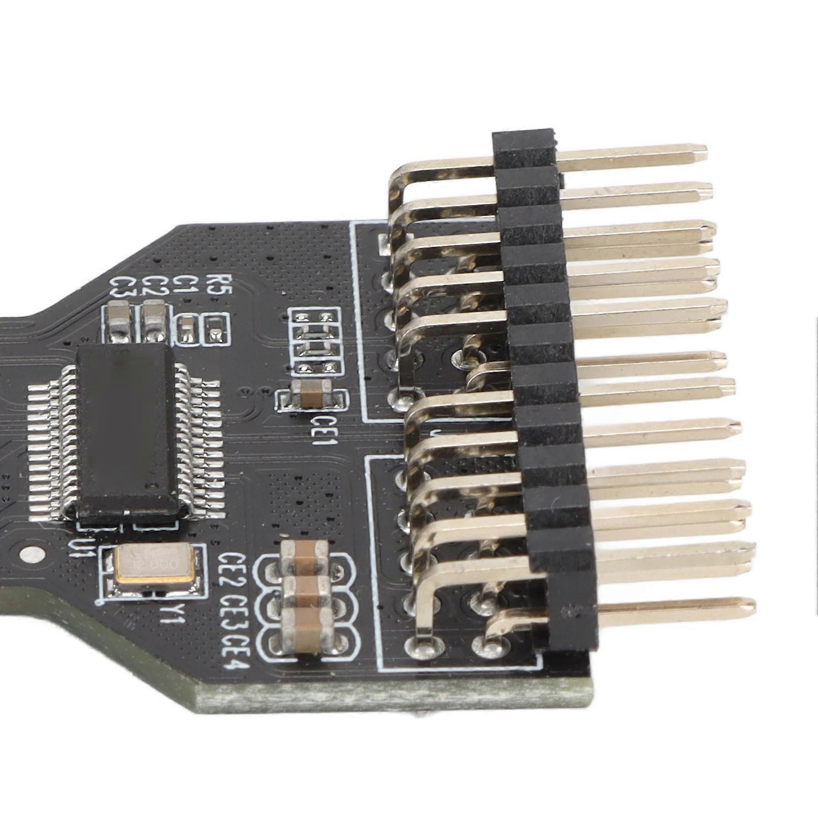 9 Pin USB Splitter 9 Pin to Dual 9 Pin In Line USB2.0 Connector Female ...