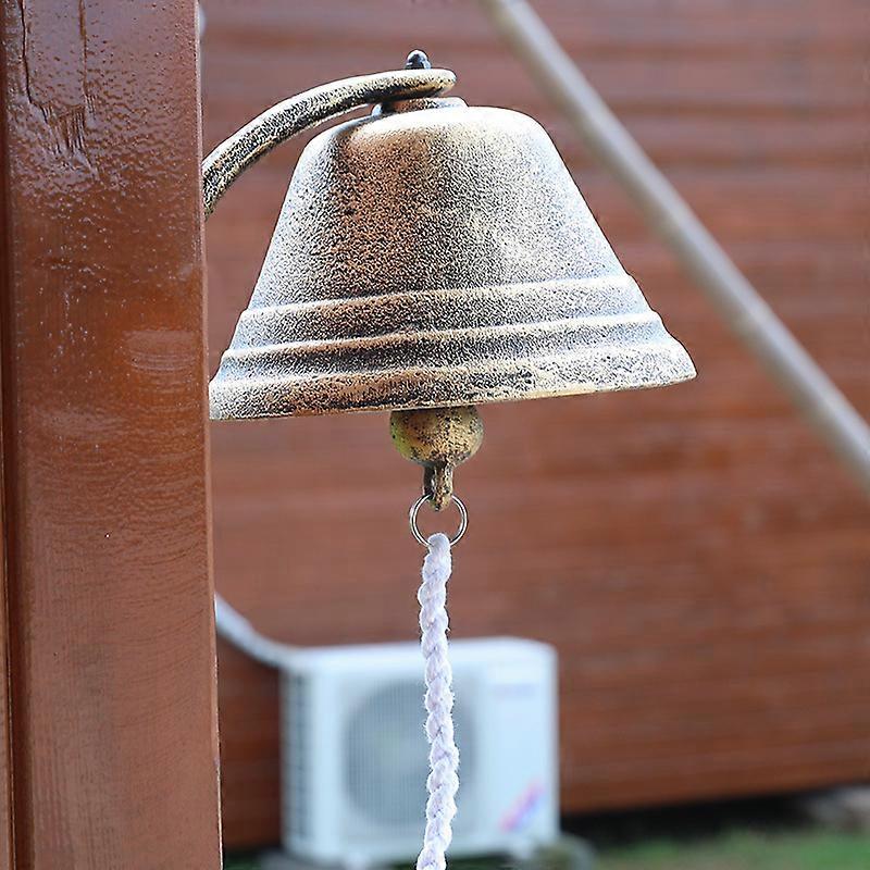 Cast Iron Dinner Bell with Bracket,Outdoor Hanging Dinner Bells,(Size ...