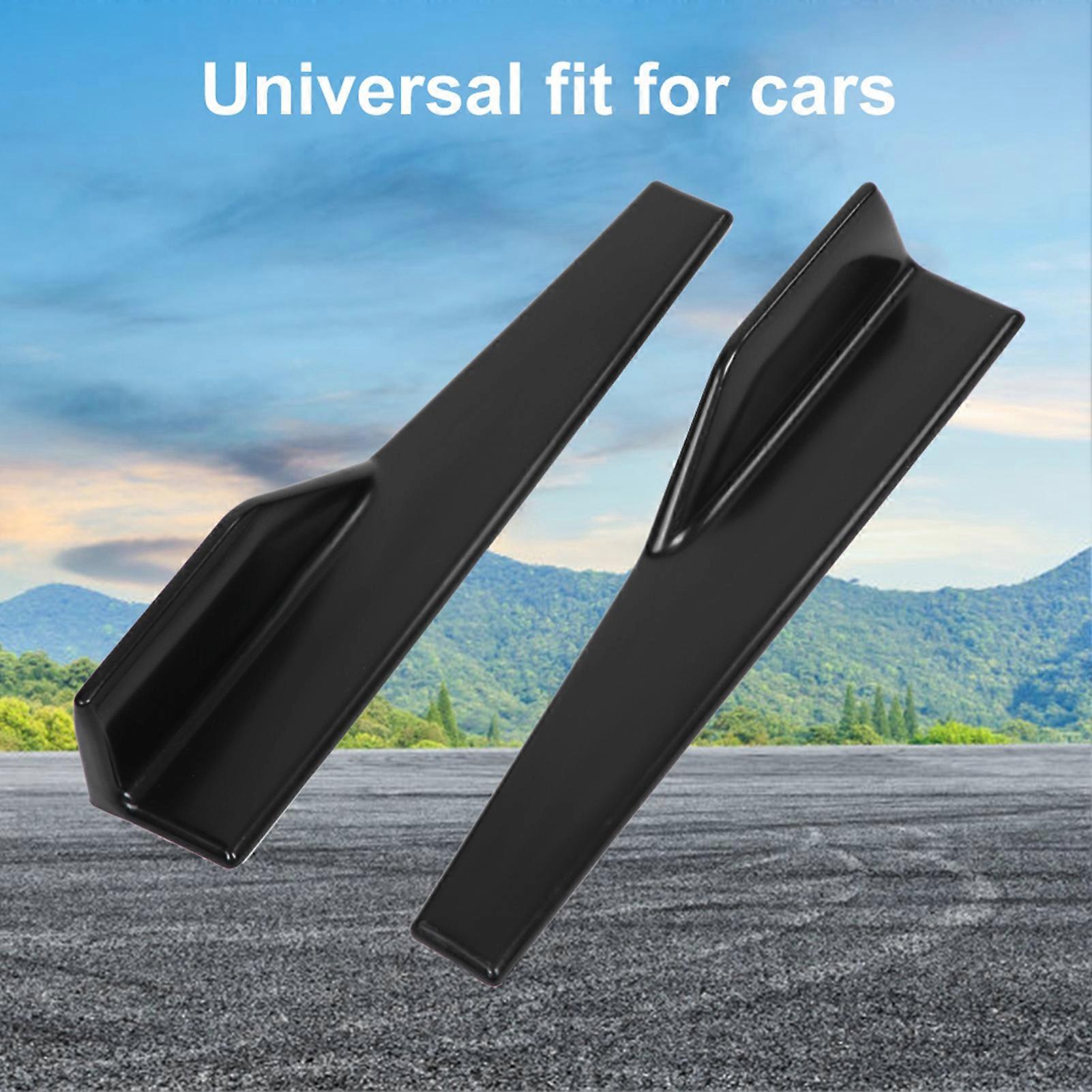 2 Pcs Car Universal Matte Black Side Skirt Rocker Splitter Winglet ...