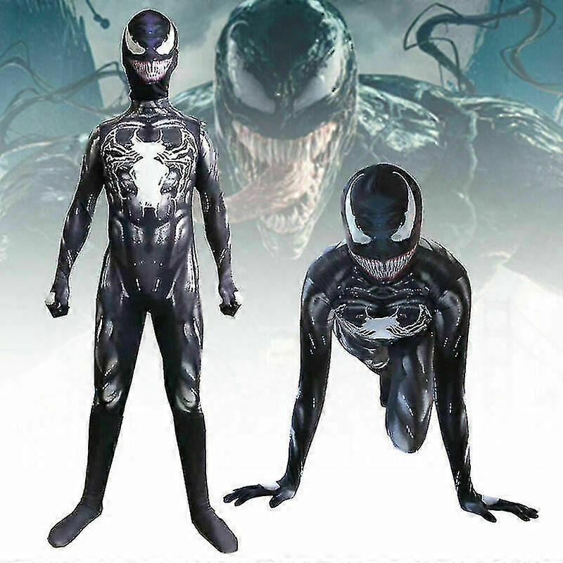 Spiderman Super Kids Hero Boys Venom Costume Cosplay Fancy Dress Jumps ...