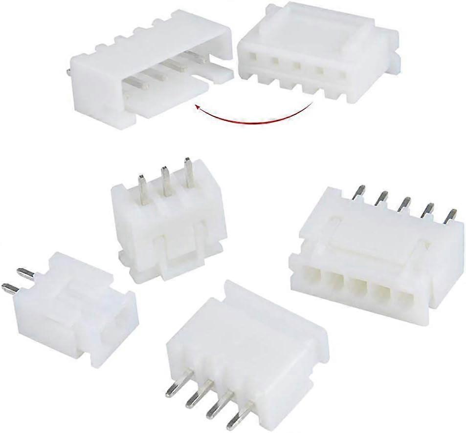 460pcs JST Connecteur Kit, JST-XH, 2/3 / 4/5/ 6 Pin Mle/Femelle Connecteurs, 2.54mm Femelle ...