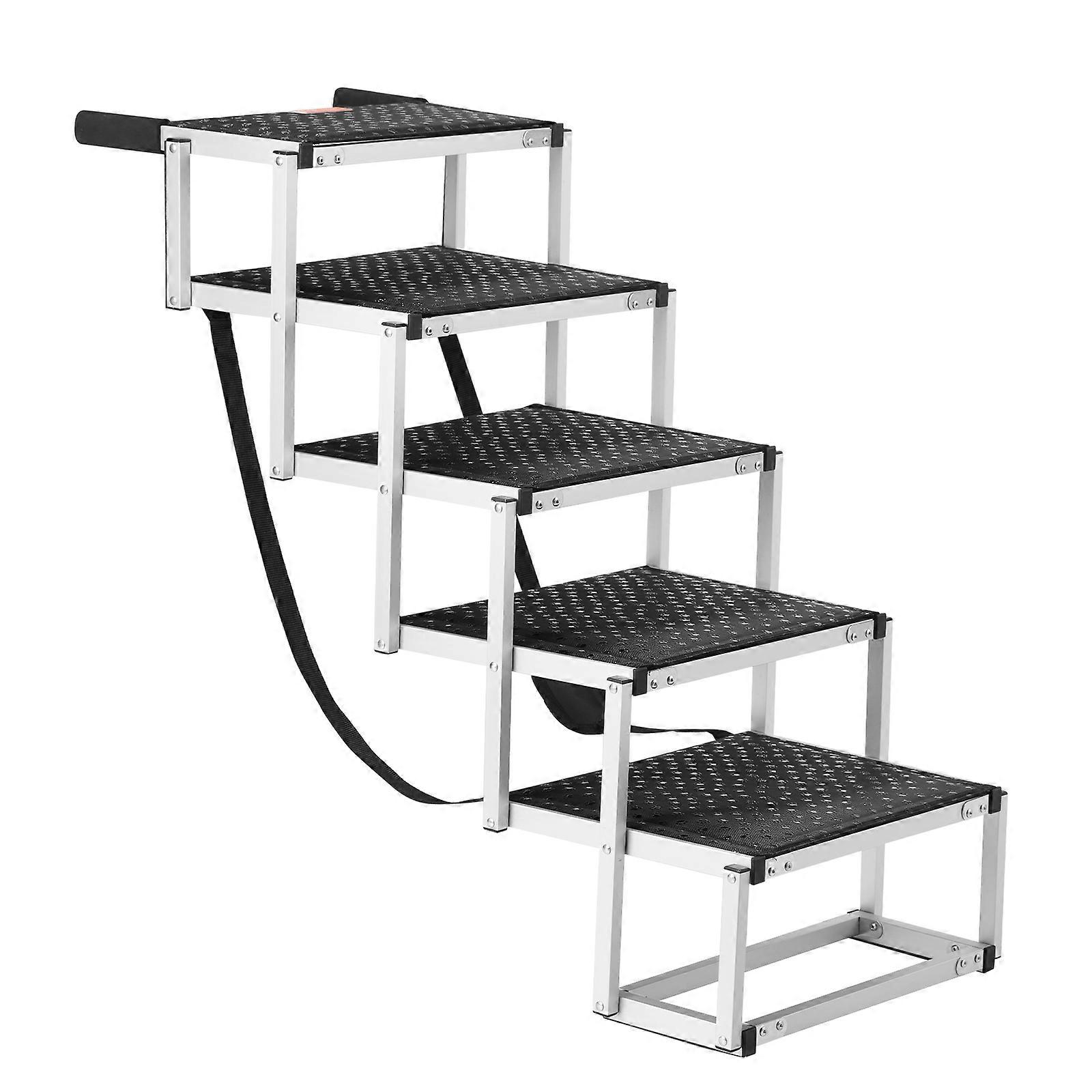 Dog Stair for Cars, Wide 5-step Dog Car Steps, Portable Pet Steps ...